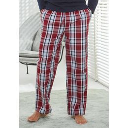H.I.S. H.I.S Herren Pyjama 1 St&uuml;ck, 2 tlg. Schlafanzug in langer Form mit Webhose bunt 44/46 (S)