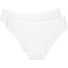 Triumph Damen Tai-Slip &raquo;Sense Of Cotton&laquo; 2er Pack, weich, ohne Seitennaht, elastisch wei&szlig; 36