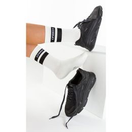 Copenhagen Studios Damen Tennissocken Packung, 3 Paar tlg. mit Streifendesign und Vollfrottee wei&szlig; 35-38