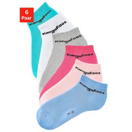 Kangaroos Damen Kangaroos Sneakersocken Packung, 6 Stk. tlg. mit Frottee innen bunt 35-38