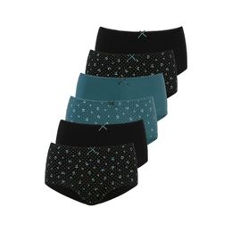 Petite Fleur Damen Petite Fleur Hipster 6er-Pack, aus elastischer Baumwolle gr&uuml;n 32/34