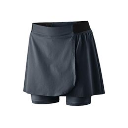 Gonso Damen Radhose &raquo;Adventure Skirt W&laquo; Damen Radrock mit Sitzpolster enganliegender Fahrradrock mit Innenhose blau 38, Normalgr&ouml;&szlig;en