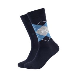 JOOP! Herren JOOP! Socken &raquo;premium essentials&laquo; 2 Paar, Premium Qualit&auml;t, verst&auml;rkte Ferse, verst&auml;rkte Zehen, Argyle Design blau 39-42