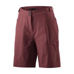 Gonso Damen Fahrradhose &raquo;Adventure Shorts W&laquo; Strapazierf&auml;hig und formstabil rot 46, Normalgr&ouml;&szlig;en