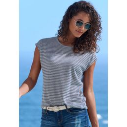 Vivance Damen Kurzarmshirt &raquo;mit Streifenoptik&laquo; 2er-Pack, aus pflegeleichter Viskose-Qualit&auml;t bunt 32/34