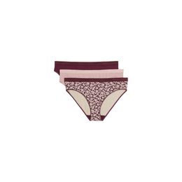 Marc O'Polo Marc O'polo Damen Marc O'Polo H&uuml;ftslip &raquo;Essentials&laquo; 3er Pack, Baumwollmix, elastischer Bund, atmungsaktiv rot XL