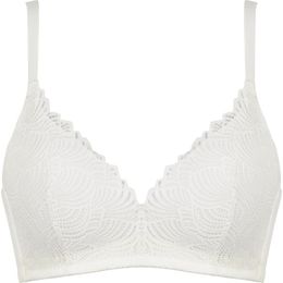 Naturana Damen B&uuml;gelloser BH &raquo;The Friday&laquo; 1 Stk. mit Spitze, feminin, bequem, weich, ohne B&uuml;gel, verstellbare Tr&auml;ger beige 95, Cup B