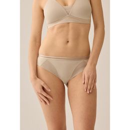 Naturana Damen Panty &raquo;The Monday&laquo; -, 1 Stk. mit T&uuml;lleins&auml;tzen, h&uuml;fthoch geschnitten, weich, bequem, elastisch beige 42, 1 Stk.