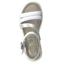 Tamaris Damen Riemchensandale &raquo; Sandalen Leder&laquo; silber 37