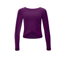 WINSHAPE Damen Langarmshirt &raquo;Cropped Functional Light and Soft&laquo; Overlap-Applikation L