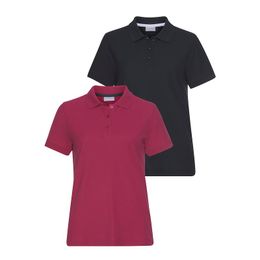 Eastwind Damen Poloshirt Packung, 2er-Pack, 2 Stk. figurumspielende Passform, Polokragen, Basic-Stil bunt 32/34