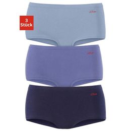 s.Oliver Damen s.Oliver Panty 3er-Pack, aus elastischer Baumwoll-Qualit&auml;t blau 32/34 (S)