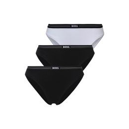 BOSS Damen BOSS Slip &raquo;3P BRIEF&laquo; Packung, 3er, 3 Stk. mit elastischen Logobund wei&szlig; L, 3 Stk.