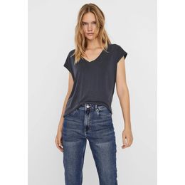 V&eacute;ro Moda Vero Moda Damen V-Shirt &raquo;VMFILLI SS V-NECK TEE GA NOOS&laquo; Materialmix, relaxed fit XS