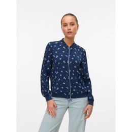 V&eacute;ro Moda Vero Moda Damen Blouson &raquo;VMCOCO L/S BOMBER AOP WVN NOOS&laquo; Materialmix blau S