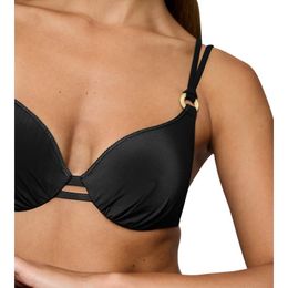 Triumph Damen B&uuml;gel-Bikini-Top &raquo;Summer Twist WP 01&laquo; gepolstert, Zierringe schwarz 40, Cup B