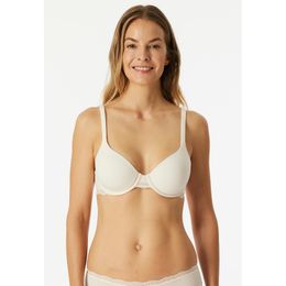 Schiesser Damen B&uuml;gel-BH &raquo;Unique Cotton&laquo; Spitzenband, mit Schale wei&szlig; 75, Cup D