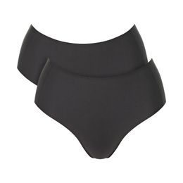 Sloggi Damen Sloggi High-Waist-Slip &raquo;ZERO Feel 2.0&laquo; 2er Pack, unsichtbar unter der Kleidung schwarz XS