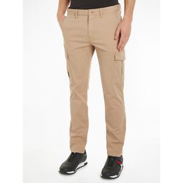 Tommy Jeans Damen Cargohose &raquo;TJM AUSTIN LIGHTWEIGHT CARGO&laquo; mit Logopr&auml;gung gold 34, L&auml;nge 32
