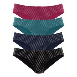 s.Oliver Damen s.Oliver Bikinislip 4er-Pack, aus elastischer Baumwolle bunt 32/34