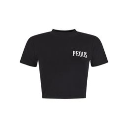 PEQUS T-Shirt &raquo;Back Logo Top&laquo; 1 Stk. black L L Regular-fit-Schnitt, kurz geschnitten f&uuml;r taillierte Silhouette und legere Bewegungsfreiheit