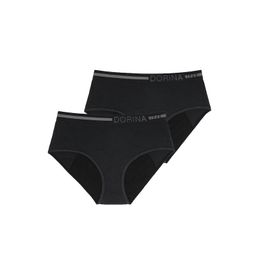 Dorina Damen Periodenslip &raquo;PERIOD PANTIES -2PP&laquo; 2er Pack, bei mittlerer bis starker Menstruation schwarz S