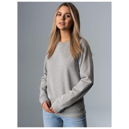 TRIGEMA Damen Sweatshirt &raquo;TRIGEMA Sweatshirt mit angerauter Innenseite&laquo; grau M