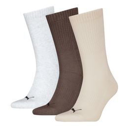Puma Herren Puma Socken &raquo;Puma UNISEX CUSHIONED NEXT CREW 3P&laquo; 3 Paar, 3 Paar tlg. mit Zonenpolsterung f&uuml;r zus&auml;tzlichen Komfort braun 43-46