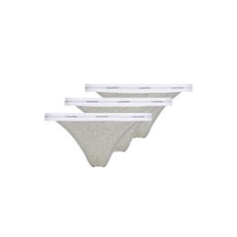 Calvin Klein Underwear Damen Slip &raquo;STRING BIKINI 3PK&laquo; Packung, 3er-Pack, 3 Stk. mit Rippenstruktur grau XL (42), 3 Stk.