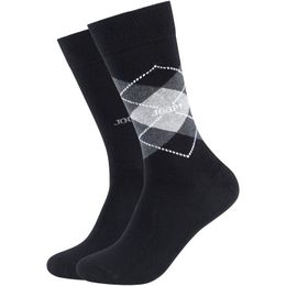 JOOP! Herren JOOP! Socken &raquo;premium essentials&laquo; 2 Paar, Premium Qualit&auml;t, verst&auml;rkte Ferse, verst&auml;rkte Zehen, Argyle Design blau 43-46
