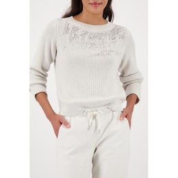 monari Damen Strickpullover &raquo;Pullover Schmuck + Lurex&laquo; Regular fit mit Rundhalsausschnitt 40