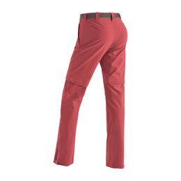 Maier Sports Damen Funktionshose &raquo;Nata&laquo; Damen Wanderhose, zipp-off Outdoor-Hose, 3 Taschen, Regular Fit rot 42, Normalgr&ouml;&szlig;en