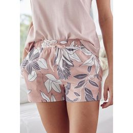 Lascana Damen Lascana Schlafshorts mit floralem Druck rosa 36/38, N-Gr
