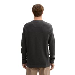 Tom Tailor Herren Tom Tailor Strickpullover mit V-Ausschnitt schwarz S