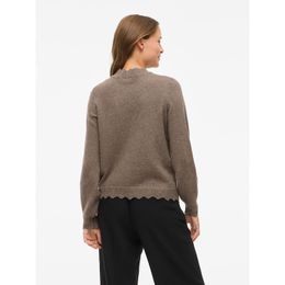 Vila Damen Strickpullover &raquo;VINIKOLINA O-NECK L/S KNIT TOP - NOOS&laquo; Materialmix, regular fit XL