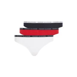 Tommy Hilfiger Underwear Damen String 3 Stk. mit schmalem Logob&uuml;ndchen bunt XS, 3 Stk.