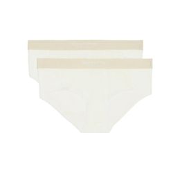 Marc O'Polo Marc O'polo Damen Marc O'Polo Panty &raquo;Iconic Rib woven&laquo; 2er Pack, mit breitem Logobund wei&szlig; XL