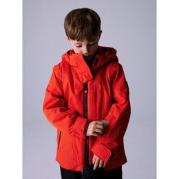 name it Kinder Skijacke &raquo;NKNSLOPE10 JACKET SKI EDITION FO NOOS&laquo; mit Kapuze Skipasstasche, Recco-Reflektor, winddicht, wasserdicht rot 128