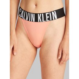Calvin Klein Underwear Damen String &raquo;HIGH LEG THONG&laquo; mit gro&szlig;em Logo orange XL (42)