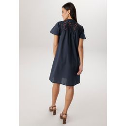Aniston Selected Damen Aniston SELECTED Sommerkleid mit Lochspitze im Schulter- und Brustbereich - NEUE KOLLEKTIOn blau 44, N-Gr