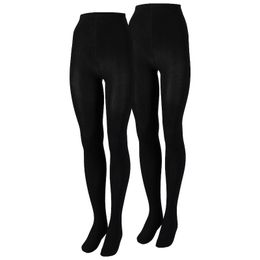 Heatkeeper Damen Thermostrumpfhose &raquo;LADIES THERMAL TIGHTS&laquo; 2er Pack, mit isolierender Schicht f&uuml;r kalte Wintertage schwarz S/M