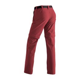 Maier Sports Damen Funktionshose &raquo;Nata 2&laquo; Damen Wanderhose, zipp-off Outdoor-Hose, 3 Taschen, Regular Fit rot 20, Kurzgr&ouml;&szlig;en
