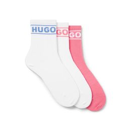 Hugo Underwear Damen HUGO Underwear Freizeitsocken &raquo;3P QSRIB SPORTY CC W&laquo; Packung, 3er, 3 Paar tlg. mit kontrastfarbenem Logodetail bunt 39-42