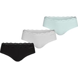 Calvin Klein Underwear Damen Hipster &raquo;HIPSTER 3PK&laquo; Packung, 3er-Pack, 3 Stk. mit Logodruck schwarz-wei&szlig; S (36), 3 Stk.