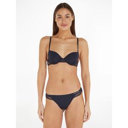 Tommy Hilfiger Underwear Damen String mit Spitzendetails blau L (40)
