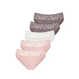 Vivance Damen Jazz-Pants Slips 5er-Pack, aus elastischer Baumwoll-Qualit&auml;t rosa 32/34