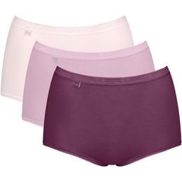 Sloggi Damen Sloggi Maxislip &raquo;Basic+&laquo; 3er Pack, Baumwollmischung, weiche N&auml;hte, Single Jersey bunt 46