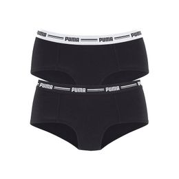Puma Damen Puma Panty &raquo;Puma WOMEN MINI SHORT 2P PACK&laquo; Packung, 2er Pack, mit markantem Logo-Bund schwarz M