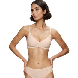 Triumph Damen B&uuml;gelloser BH &raquo;Pure Micro N&laquo; nahezu unsichtbar beige 90, Cup A