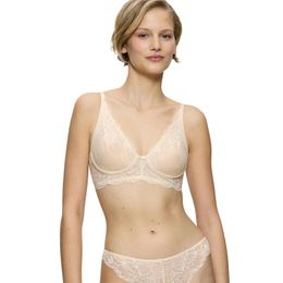 Triumph Damen B&uuml;gelloser BH &raquo;Amourette Charm&laquo; Strech-Spitze, tiefer V-Ausschnitt beige 80, Cup G